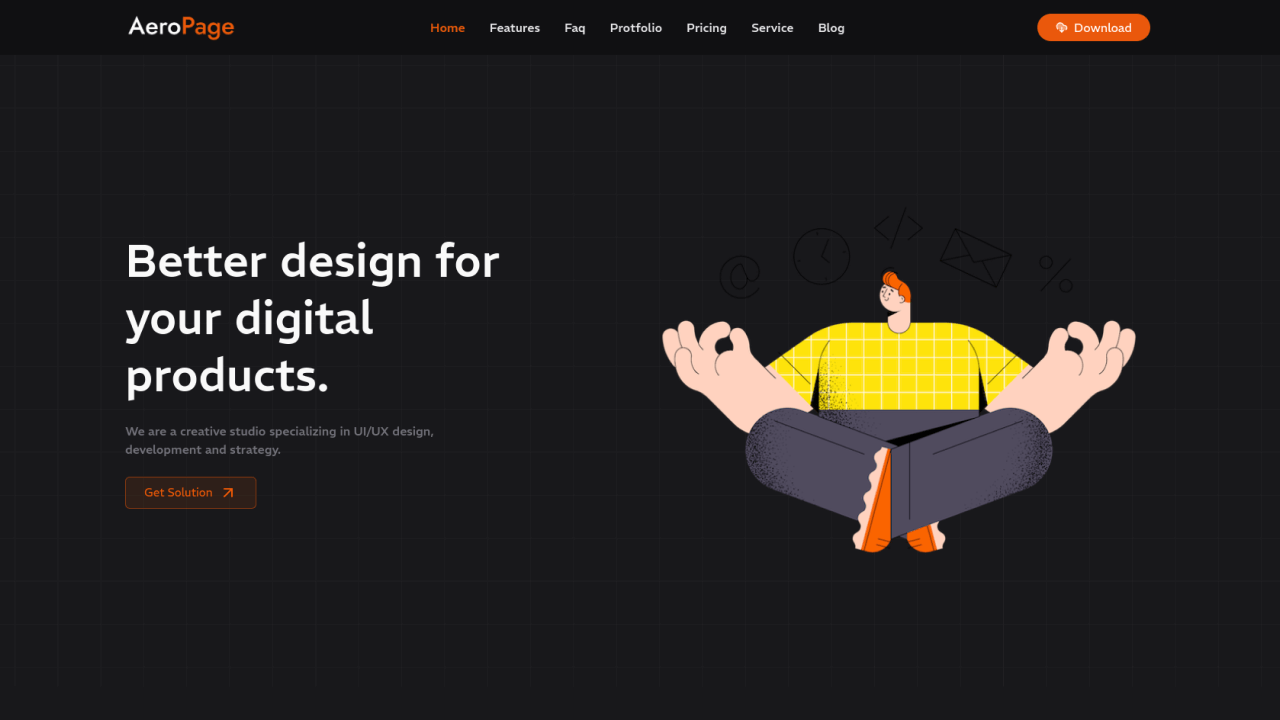 AeroPage - Tailwind CSS Multipurpose One Page Landing Template