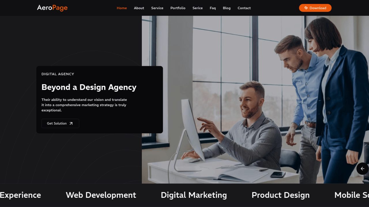 AeroPage - Tailwind CSS Multipurpose One Page Landing Template