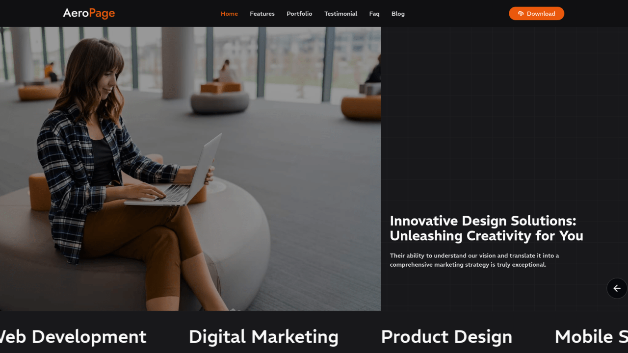 AeroPage - Tailwind CSS Multipurpose One Page Landing Template