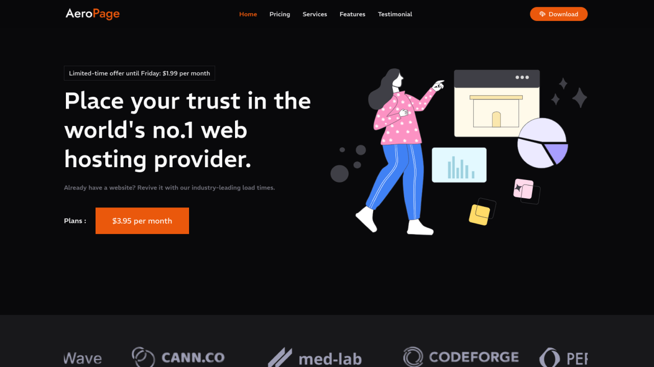 AeroPage - Tailwind CSS Multipurpose One Page Landing Template