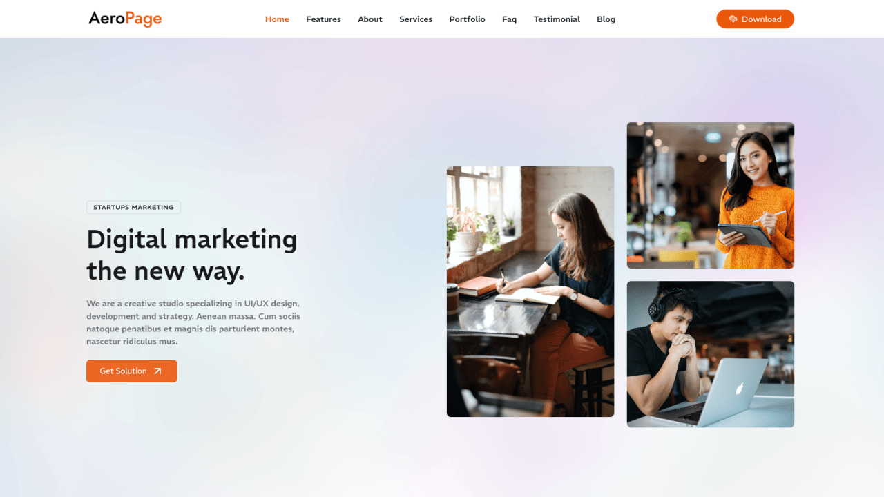 AeroPage - Tailwind CSS Multipurpose One Page Landing Template