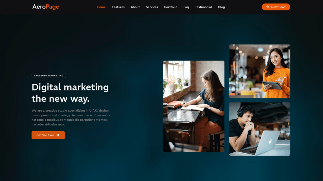 AeroPage - Tailwind CSS Multipurpose One Page Landing Template