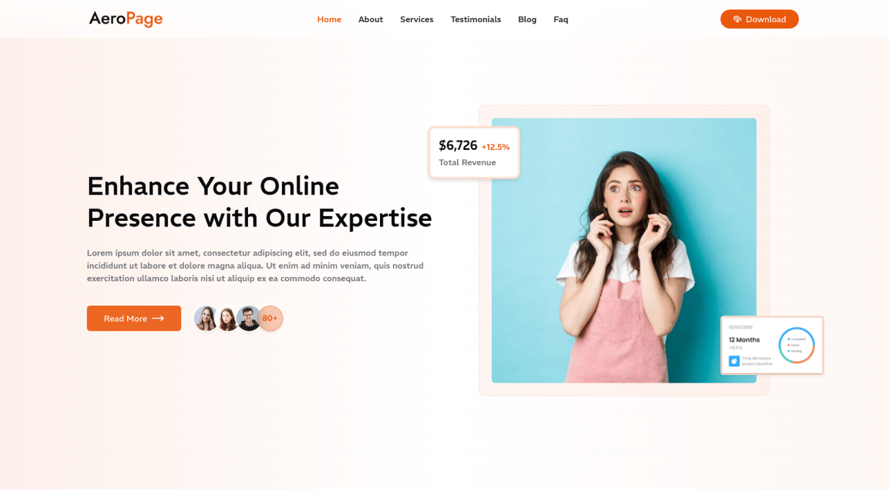 AeroPage - Tailwind CSS Multipurpose One Page Landing Template