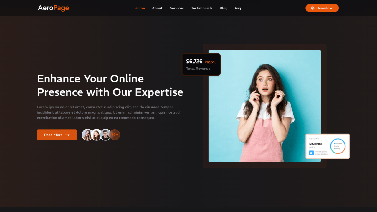 AeroPage - Tailwind CSS Multipurpose One Page Landing Template