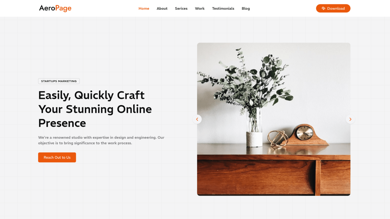 AeroPage - Tailwind CSS Multipurpose One Page Landing Template