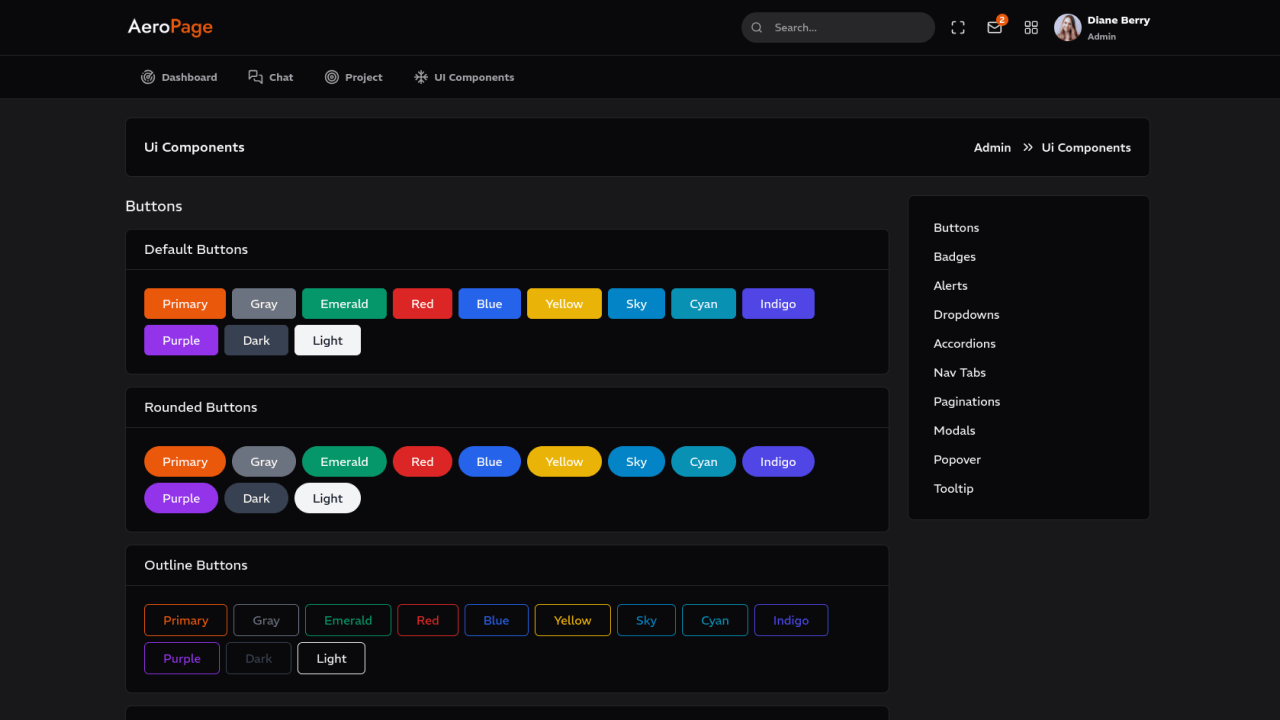Aeropage Tailwind Css Multipurpose One Page Landing Template