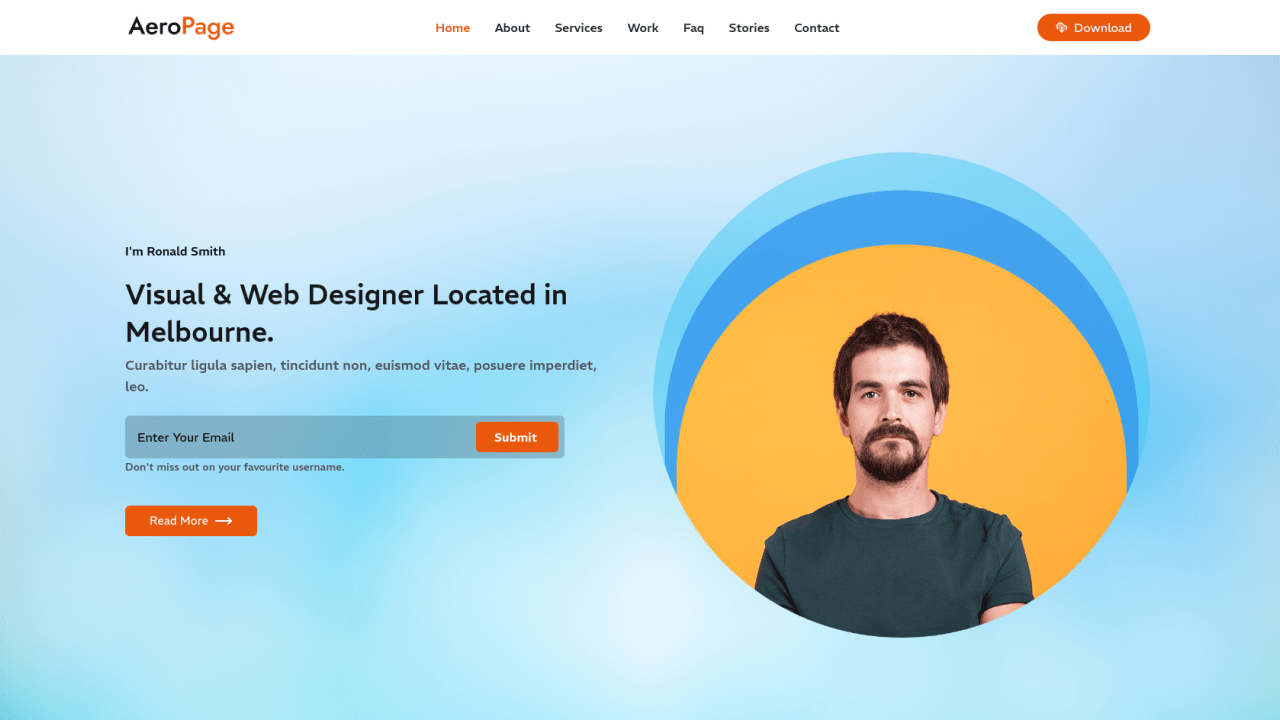 AeroPage - Tailwind CSS Multipurpose One Page Landing Template