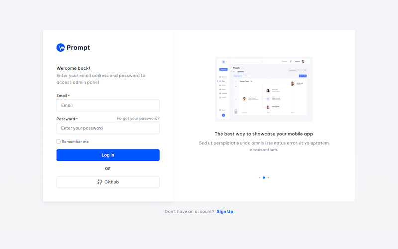 Prompt | Premium Landing Pages