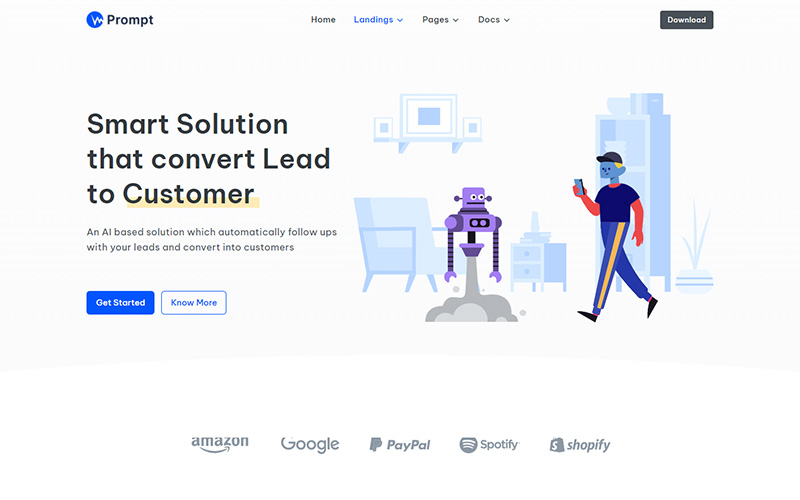 Premium Landing Pages | Prompt - Tailwind CSS Multipurpose Landing Page ...